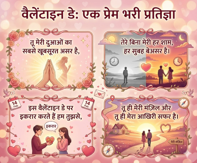 शब्दों में पिरोएं अपना प्यार, वैलेंटाइन डे पर 10 मैसेजेस के जरिए ...