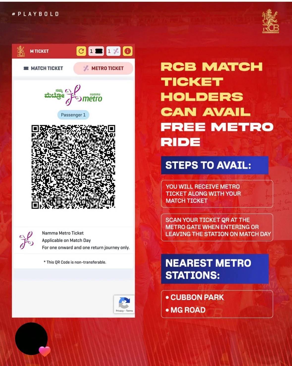 IPL 2026: Virat Kohli's RCB Offers Free Namma Metro Tickets For Fans On ...