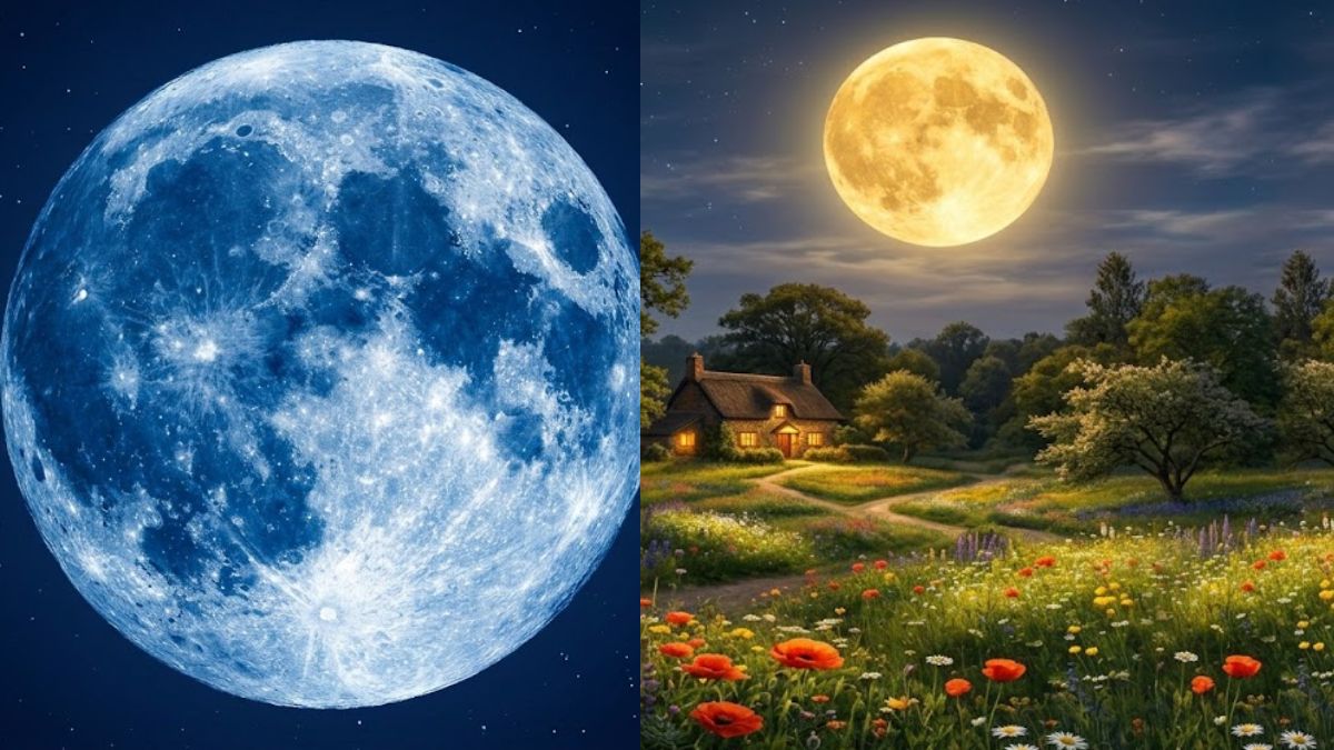 मई में नजर आएंगे Flower Moon और Blue Moon; आसमान में एक साथ कतार में ...
