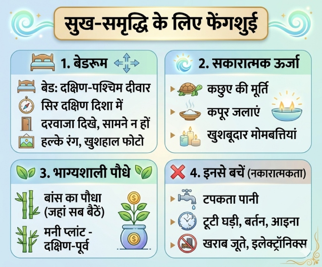 घर में रखेंगे फेंगशुई के छोटे-छोटे नियमों का ध्यान, तो कभी साथ नहीं ...